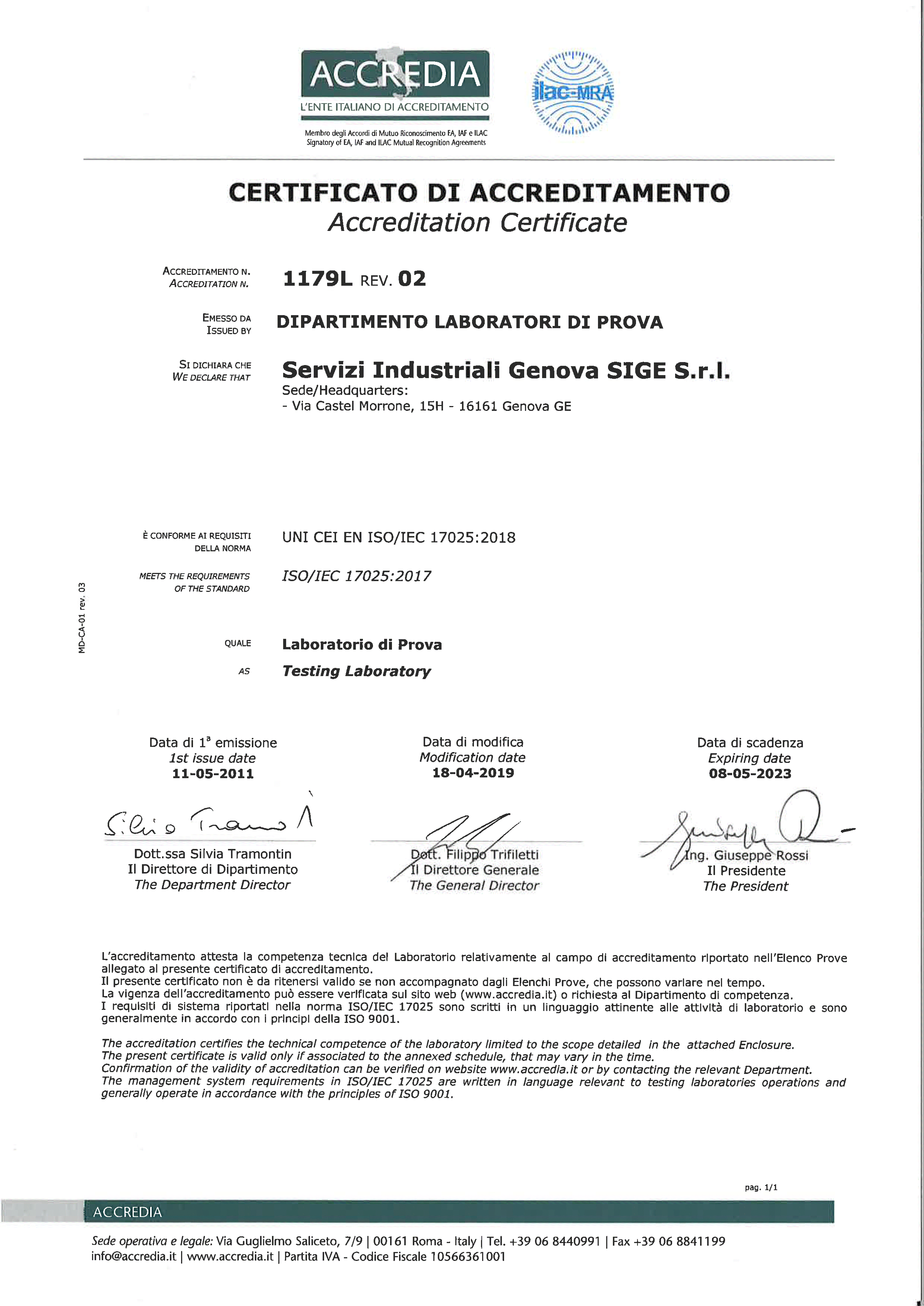 Certificazioni, Riconoscimenti, iscrizioni ad albi professionali